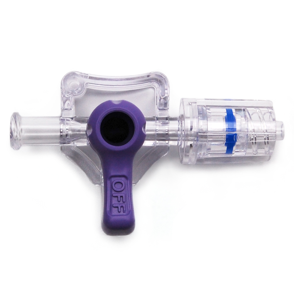 Caps 15 Pcs Two-Way Stopcock Connectors, Plastic Switch, Blue Luer Lock